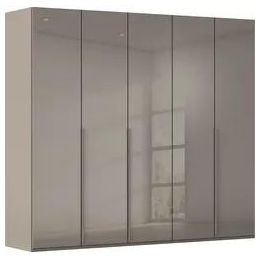 Dreht&uuml;renschrank Rauch "Kleiderschrank Schrank Garderobe W&auml;scheschrank BESTSELLER MONTCLAR", fango, glas fango, griffe fango, B:251cm H:223cm T:60cm, Holzwerkstoff, Schr&auml;nke, Dreht&uuml;renschrank, Front in Glas/Hochglanz/Dekor/Grauspiegel in 5 Breiten MADE IN GERMANY, Topseller