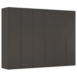 Dreht&uuml;renschrank Rauch "Kleiderschrank Schrank Garderobe W&auml;scheschrank BESTSELLER MONTCLAR", graphit, griffe graphit, B:301cm H:223cm T:60cm, Holzwerkstoff, Schr&auml;nke, Dreht&uuml;renschrank, Front in Glas/Hochglanz/Dekor/Grauspiegel in 5 Breiten MADE IN GERMANY, Topseller
