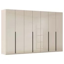 Dreht&uuml;renschrank Rauch "Kleiderschrank Schrank Garderobe W&auml;scheschrank BESTSELLER MONTCLAR", beige, glas beige (champagner), griffe schwarz, B:350cm H:223cm T:60cm, Holzwerkstoff, Schr&auml;nke, Dreht&uuml;renschrank, Front in Glas/Hochglanz/Dekor/Grauspiegel in 5 Breiten MADE IN GERMANY, Topseller