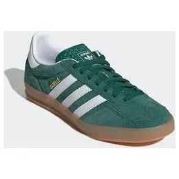 Sneaker Adidas ORIGINALS "GAZELLE INDOOR", Herren, Gr. 38,5, collgr&uuml;n, ftwwht, gum2, Leder, Synthetik, Schuhe Sneaker