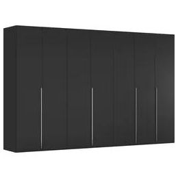 Dreht&uuml;renschrank Rauch "Kleiderschrank Schrank Garderobe W&auml;scheschrank BESTSELLER MONTCLAR", schwarz, griffe chrom, B:350cm H:223cm T:60cm, Holzwerkstoff, Schr&auml;nke, Dreht&uuml;renschrank, Front in Glas/Hochglanz/Dekor/Grauspiegel in 5 Breiten MADE IN GERMANY, Topseller