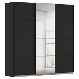 Schwebet&uuml;renschrank OTTO HOME "Kleiderschrank Schrank Schlafzimmerschrank Garderobe AGORDO", schwarz, griffleisten schwarz, B:203cm H:210cm T:62cm, Holzwerkstoff, Schr&auml;nke, Schwebet&uuml;renschrank, Top Innenausstattung, in 4 Breiten und 2 H&ouml;hen MADE IN GERMANY, Topseller
