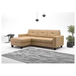 Ecksofa Home Affaire "Varese", cappuccino, B:239cm H:91cm T:164cm, Sofas, Ecksofa, wahlweise mit Bettfunktion und Bettkasten