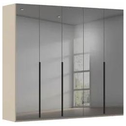 Dreht&uuml;renschrank Rauch "Kleiderschrank Schrank Garderobe W&auml;scheschrank BESTSELLER MONTCLAR", fango, grauspiegel, griffe schwarz, B:251cm H:223cm T:60cm, Holzwerkstoff, Schr&auml;nke, Dreht&uuml;renschrank, Front in Glas/Hochglanz/Dekor/Grauspiegel in 5 Breiten MADE IN GERMANY, Topseller