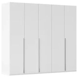 Dreht&uuml;renschrank Rauch "Kleiderschrank Schrank Garderobe W&auml;scheschrank BESTSELLER MONTCLAR", alpinwei&szlig;, griffe chrom, B:251cm H:223cm T:60cm, Holzwerkstoff, Schr&auml;nke, Dreht&uuml;renschrank, Front in Glas/Hochglanz/Dekor/Grauspiegel in 5 Breiten MADE IN GERMANY, Topseller