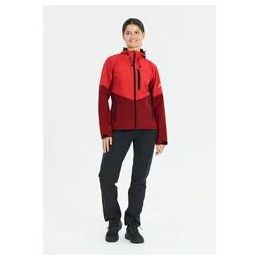 Softshelljacke WHISTLER "Rosea V2", Damen, Gr. 50, dunkelrot, 100% Polyester, unifarben, normal, hoch geschlossener Ausschnitt, Jacken Softshelljacke, mit wasserabweisender Beschichtung