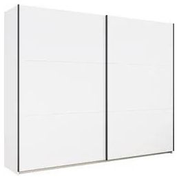 Schwebet&uuml;renschrank Rauch "Kleiderschrank Dreht&uuml;renschrank Schrank Garderobe KRONACH TOPSELLER", wei&szlig; (alpinwei&szlig;, griffleisten grau), B:261cm H:210cm T:59cm, Holzwerkstoff, Schr&auml;nke, Schwebet&uuml;renschrank, optional ohne, mit 1 oder 2 Spiegel, viel Stauraum MADE IN GERMANY