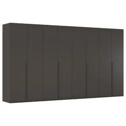 Dreht&uuml;renschrank Rauch "Kleiderschrank Schrank Garderobe W&auml;scheschrank BESTSELLER MONTCLAR", graphit, griffe graphit, B:400cm H:223cm T:60cm, Holzwerkstoff, Schr&auml;nke, Dreht&uuml;renschrank, Front in Glas/Hochglanz/Dekor/Grauspiegel in 5 Breiten MADE IN GERMANY, Topseller