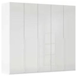 Dreht&uuml;renschrank Rauch "Kleiderschrank Schrank Garderobe W&auml;scheschrank BESTSELLER MONTCLAR", alpinwei&szlig;, glas kristallwei&szlig;, griffe wei&szlig;, B:251cm H:223cm T:60cm, Holzwerkstoff, Schr&auml;nke, Dreht&uuml;renschrank, Front in Glas/Hochglanz/Dekor/Grauspiegel in 5 Breiten MADE IN GERMANY, Topseller