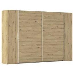 Schwebet&uuml;renschrank Rauch "Kleiderschrank Dreht&uuml;renschrank Schrank Garderobe KRONACH TOPSELLER", braun (eiche artisan, griffleisten alu), B:311cm H:210cm T:59cm, Holzwerkstoff, Schr&auml;nke, Schwebet&uuml;renschrank, mit Dreh- und Schwebet&uuml;ren und vielen Einlegeb&ouml;den MADE IN GERMANY