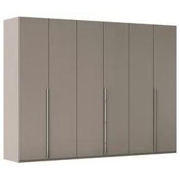 Dreht&uuml;renschrank Rauch "Kleiderschrank Schrank Garderobe W&auml;scheschrank BESTSELLER MONTCLAR", fango, griffe chrom, B:301cm H:223cm T:60cm, Holzwerkstoff, Schr&auml;nke, Dreht&uuml;renschrank, Front in Glas/Hochglanz/Dekor/Grauspiegel in 5 Breiten MADE IN GERMANY, Topseller