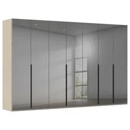Dreht&uuml;renschrank Rauch "Kleiderschrank Schrank Garderobe W&auml;scheschrank BESTSELLER MONTCLAR", fango, grauspiegel, griffe schwarz, B:350cm H:223cm T:60cm, Holzwerkstoff, Schr&auml;nke, Dreht&uuml;renschrank, Front in Glas/Hochglanz/Dekor/Grauspiegel in 5 Breiten MADE IN GERMANY, Topseller