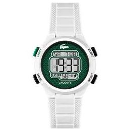 Chronograph Lacoste "LC33 Kids", wei&szlig;, Armbanduhren, Kinder, Chronograph, Quarzuhr, Armbanduhr, Silikonarmband, digital, Tag, Stoppfunktion