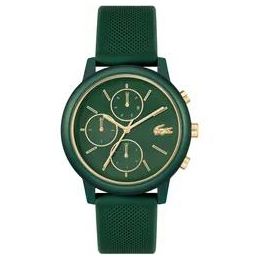 Multifunktionsuhr Lacoste "Lacoste.12.12 MOVE MULTI", gr&uuml;n, Armbanduhren, Herren, Quarzuhr, Armbanduhr, Herrenuhr, Silikonarmband, analog