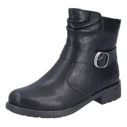 Stiefelette Rieker, Damen, Gr. 38, schwarz, Lederimitat, unifarben, Basic, Schuhe Stiefelette, Boots, Blockabsatz, mit Innenrei&szlig;verschluss