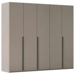Dreht&uuml;renschrank Rauch "Kleiderschrank Schrank Garderobe W&auml;scheschrank BESTSELLER MONTCLAR", fango, griffe graphit, B:251cm H:223cm T:60cm, Holzwerkstoff, Schr&auml;nke, Dreht&uuml;renschrank, Front in Glas/Hochglanz/Dekor/Grauspiegel in 5 Breiten MADE IN GERMANY, Topseller