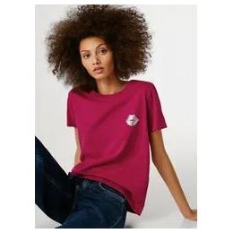 T-Shirt Pepe Jeans "BRULE", Damen, Gr. XL, 387penn pink, Single Jersey, Obermaterial: 100% Baumwolle, bedruckt, normal, Rundhals, abgesteppte Kante, Shirts T-Shirt, mit Runhals, kleiner Print auf der Brust