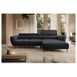 Ecksofa WERK2 "Alisson, mit elektrischer Sitztiefenverstellung, L-Form, Breite 277 cm", anthrazit, B:277cm H:76cm T:174cm, 92% Polyester, 8% Nylon, Sofas, Ecksofa, Alisson &ndash; flexibler Komfort mit modernem Design und smarten Details.