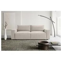 Schlafsofa WERK2 "Lima, inkl. Bettkasten, bequem, Mega Sofa: Breite 245 cm", beige, B:245cm H:74cm T:102cm, 100% Polyester, Sofas, Schlafsofa, Big Sofa mit Bettfunktion und Stauraum f&uuml;r Krims & Krams