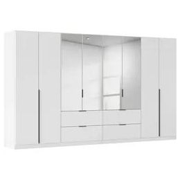 Dreht&uuml;renschrank OTTO HOME "Kleiderschrank Schrank Garderobe AGORDO mit Dekor- oder Hochglanzfront", wei&szlig; (alpinwei&szlig;), B:360cm H:229cm T:54cm, Holzwerkstoff, Schr&auml;nke, Dreht&uuml;renschrank, mit Au&szlig;enschubk&auml;sten, in 7 Breiten und 2 H&ouml;hen MADE IN GERMANY