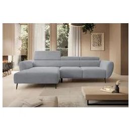 Ecksofa WERK2 "Alisson, mit elektrischer Sitztiefenverstellung, L-Form, Breite 277 cm", grau, B:277cm H:76cm T:174cm, 90% Polyester, 10% Nylon, Sofas, Ecksofa, Alisson &ndash; flexibler Komfort mit modernem Design und smarten Details., Topseller
