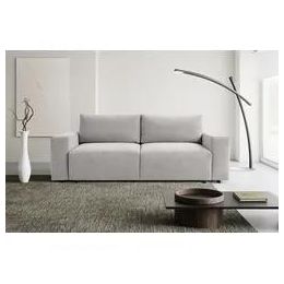 Schlafsofa WERK2 "Lima, inkl. Bettkasten, bequem, Mega Sofa: Breite 245 cm", hellgrau, B:245cm H:74cm T:102cm, 100% Polyester, Sofas, Schlafsofa, Big Sofa mit Bettfunktion und Stauraum f&uuml;r Krims & Krams