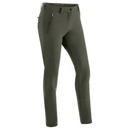 Funktionshose Maier Sports "Helga slim", Damen, Gr. 34, Normalgr&ouml;&szlig;en, gr&uuml;n (tannengr&uuml;n), 90% Polyester, 10% Elasthan, Hosen Funktionshose, warme Damen Outdoorhose, robuste Wanderhose, Slim Fit