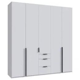 Dreht&uuml;renschrank wimex "Mugano", wei&szlig;, griffe schwarz, B:225cm H:236cm T:58cm, Holzwerkstoff, Schr&auml;nke, Dreht&uuml;renschrank, in vielen Breiten, 208 oder 236 cm hoch, Made in Germany