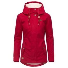 Winterjacke Ragwear "Monade", Damen, Gr. L (40), dunkelpurpur, Obermaterial: 65% Polyester, 35% Baumwolle. Futter: 100% Polyester. Wattierung: 100% Polyester, figurbetont Po-bedeckend, verstellbar Rippstrickb&uuml;ndchen mit Druckknopf, Jacken Winterjacke, Damen Winterparka mit Kapuze und m. Fleece gef&uuml;ttert