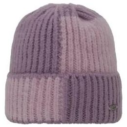 Strickm&uuml;tze Chillouts "Hat", Damen, lila, Strick, Materialmix, mehrfarbig, M&uuml;tzen Strickm&uuml;tze, Grober Rippenstrick, zweifarbig