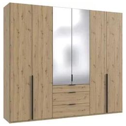 Dreht&uuml;renschrank wimex "Mugano", artisan, eiche nachbildung, griffe schwarz, B:270cm H:236cm T:58cm, Holzwerkstoff, Schr&auml;nke, Dreht&uuml;renschrank, in vielen Breiten, 208 oder 236 cm hoch, Made in Germany