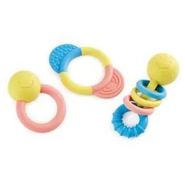 Greifspielzeug HAPE "Rassel- und Bei&szlig;ring-Set", bunt, Greifspielzeug, Baby, Kunststoff