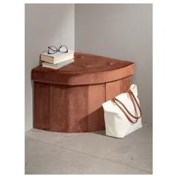 Hocker Heine HOME, terra, B:48cm H:40cm T:48cm, Hocker, Hocker