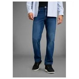 Straight-Jeans Arizona, Herren, Gr. 24, U + N + S Gr, blau used, Denim/Jeans, Obermaterial: 84% Baumwolle, 14% Polyester, 2% Elasthan, unifarben, straight fit lang, Jeans Straight-Jeans, gerader Schnitt, normale Leibh&ouml;he, mit Knopf- und Rei&szlig;verschluss