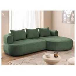 Ecksofa Home Affaire "LUSSAC L-Form Design-Sofa mit Zierkissen, Ma&szlig;e B/T/H: 257/159/78 cm", gr&uuml;n, B:257cm H:78cm T:159cm, 100% Polyester, Sofas, Ecksofa, hoher Sitzkomfort und modernes Design, Sofa ohne Bettfunktion