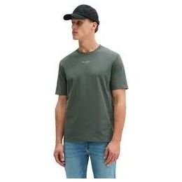Marc O'Polo T-Shirt MARC O'POLO "aus reiner Bio-Baumwolle", Damen, Gr. XS, mangrove, Obermaterial: 100% Baumwolle, unifarben, Basic, regular fit, Rundhals, Umschlagbund, Shirts T-Shirt