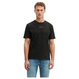 Marc O'Polo T-Shirt MARC O'POLO "aus reiner Bio-Baumwolle", Damen, Gr. XL, schwarz, Obermaterial: 100% Baumwolle, unifarben, Basic, regular fit, Rundhals, Umschlagbund, Shirts T-Shirt