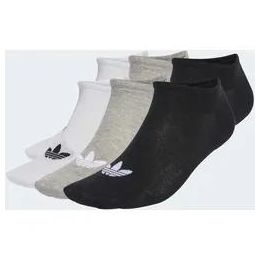 Sportsocken Adidas ORIGINALS "LINER, 6 PAAR", Herren, Gr. S (37/39), wei&szlig;, medium grau heather, schwarz, Obermaterial: 73% Baumwolle, 24% Polyester, 2% Elasthan, 1% Polyamid, Socken Sportsocken, f&uuml;r sportliche Aktivit&auml;ten, extrakurzer Schnitt, niedrig geschnitten