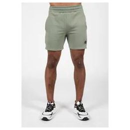 Shorts GORILLA WEAR "Leon", Herren, Gr. S, US-Gr&ouml;&szlig;en, gr&uuml;n, 60% Baumwolle, 40% Polyester, unifarben, kurz, Hosen Shorts, aus weichem, dehnbarem Material