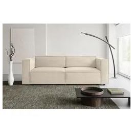 Schlafsofa WERK2 "Kansas Breite 252 cm, mit extragro&szlig;er Liegefl&auml;che 202x152 cm", beige (natur), B:252cm H:76cm T:99cm, 90% Polyester, 10% Nylon, Sofas, Schlafsofa, Pflegeleichte Bez&uuml;ge: aktuellen Cord- oder weichem Strukturstoff