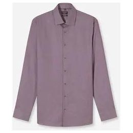 Langarmhemd OLYMP "No 6", Herren, Gr. 39, N-Gr, aubergine, Web, Obermaterial: 100% Baumwolle, unifarben, sehr schmal normal, 2-Knopf-Manschette, Hemden, Businesshemd, super slim fit, New York Kentkragen