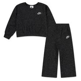 Jogginganzug Nike SPORTSWEAR "NKG LUREX WAFFLE SET", Jungen, Gr. 122 (7), schwarz, Obermaterial: 69% Polyester, 23% Viskose, 6% metallisierte Faser (LUREX), 2% Elasthan, Sportanz&uuml;ge Jogginganzug, zweiteiliges Set, f&uuml;r Kinder