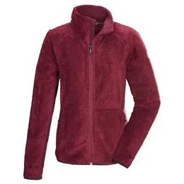 Fleecejacke Killtec "KOW 6 WMN KNTFLC JCKT", Damen, Gr. 38, weinrot, Obermaterial: 100% Polyester;Obermaterial 2: 97% Polyester, 3% Elasthan, Jacken Fleecejacke, Damen Fleecejacke, Comfort-Stretch, Kinnschutz, verschlie&szlig;bare Taschen