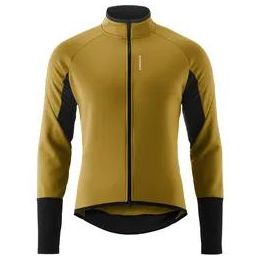 Fahrradjacke Gonso "ROAD JACKET SOFTSHELL 2 M", Herren, Gr. XXL, senf, 80% Polyester, 15% Polyamid, 5% Elasthan, Rundhals, Jacken Fahrradjacke, Herren Softshell-Jacke, atmungsaktive Radjacke, Tight Fit