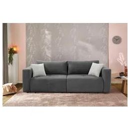 Jockenh&ouml;fer Big-Sofa JOCKENH&Ouml;FER GRUPPE "Relax, B: 243 cm, Liegefl. 145x197 cm", dunkelgrau, B:243cm T:115cm, Korpus: 100% Polyester;Kissen: 100% Polyester, Sofas, Big-Sofa, mit Bettfunktion, Bettkasten & Zierkissen, Sitzelemente ausziehbar
