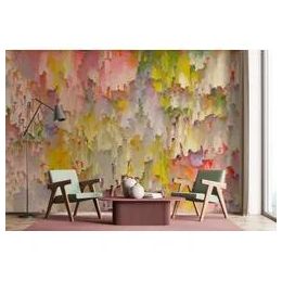 Livingwalls Vliestapete LIVING WALLS "Fototapete Abstrakte Malerei Bunt Aquarelloptik", rosa, B:2,7m H:0,02m L:4m, Vlies, Tapeten