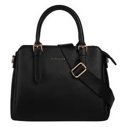 Henkeltasche Bugatti "ELLA SAFFIANO", Damen, Gr. B/H/T: 30cm x 23cm x 12cm onesize, schwarz, Polyurethan (PU), Taschen