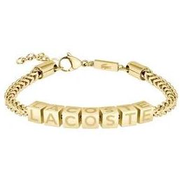 Armband Lacoste "SCRIPT", gelbgoldfarben, Armb&auml;nder, Damen, 20,5cm, Edelstahl, Armband