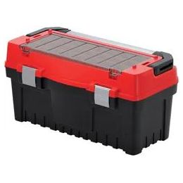 Werkzeugbox Prosperplast "EVO", schwarz (schwarz, rot), B:59,5cm H:30,8cm T:28,8cm, Kunststoff, Aufbewahrungsboxen, 59,5 x 28,8 x 30,8 cm