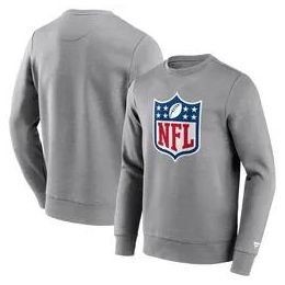 Sweatshirt Fanatics "Fanatics Sweatshirt NFL Primary Logo Crew", Damen, Gr. L, grau, 85% Baumwolle, 15% Polyester, Sweatshirts Sweatshirt